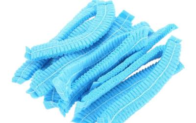 China 100 Pieces Disposable Non Woven Mob Caps Hairnets Head Cover 18-24