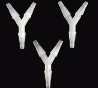 China Medical 1.6mm To 19.5mm Y Shaped Plastic Wye Air Water Hose 3 Ways Y Connector Pipe Fittings for sale