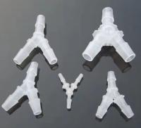 China Medical 1.6mm To 19.5mm Y Shaped Plastic Wye Air Water Hose 3 Ways Y Connector Pipe Fittings for sale