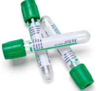 China 100Ppcs/box 5ml Heparin Tube Serum Blood Collection Tube Green Cap Grass / PET Material for sale