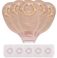 China Drainable Ostomy Bag Colostomy 2 Piece Colostomy Bags 57mm With Hook And Loop Closure for sale