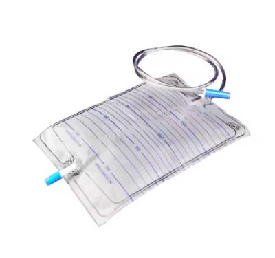 China Disposable Medical Surgical 2000ml Urine Drainage Bag With Pull / Push Valve for sale