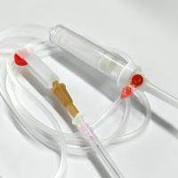 China Disposable Blood Transfusion Set With Hypodemic Needle Luer Lock Connector 150cm Tube Length for sale