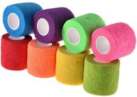 China 7.5cm*4.5m Cotton And Spandex Fabric Tear Stretch Adhesive Bandage Custmed for sale