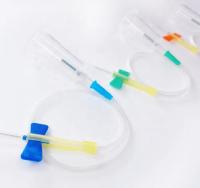China 27g Luer Lock Scalp Vein Set With Double Wing With 30cm Long Transparent Extension Tube for sale