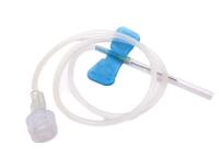China 27g Luer Lock Scalp Vein Set With Double Wing With 30cm Long Transparent Extension Tube for sale