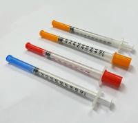 China Sterile Safety Insulin Syringe 1ml 0.5ml 0.3ml Medical Disposable Syringe Insuline Needle Syringes With Orange Top for sale