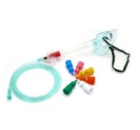 China Oxygen Adjustable Venturi Mask With 6PCS Colored Venturi Connectors For Adult for sale