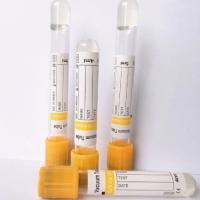 China CE Certified Vacuum Venous Yellow Cap Gel Clot Activator Serum Blood Collection Tube for sale