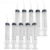China Disposable Transparent Dental Irrigation Syringe With Curved Tip 12ml Dental Care Tools With CE ISO for sale