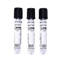 China ESR Vacuum Blood Collection Tube Black Cover Sodium Citrate Vacutainer Tubes With CE for sale