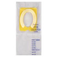 China Medical Pediatric Urine Collector Bag PVC Transparent 100ml 200ml 500ml Drainage Urine Leg Bag for sale