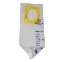 China Medical Pediatric Urine Collector Bag PVC Transparent 100ml 200ml 500ml Drainage Urine Leg Bag for sale