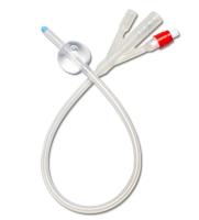 China Disposable Medical 100% Silicone Medical 2 Way Or 3 Way Urinary Tube Silicone Foley Cateter for sale