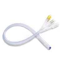 China Disposable Medical 100% Silicone Medical 2 Way Or 3 Way Urinary Tube Silicone Foley Cateter for sale