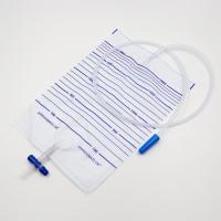 China 750ml 1500ml 2000ml PVC Film T-tap Outlet Disposable Medical Urology Urine Drainage Bag With Anti-reflux Valve for sale