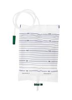 China 750ml 1500ml 2000ml PVC Film T-tap Outlet Disposable Medical Urology Urine Drainage Bag With Anti-reflux Valve for sale