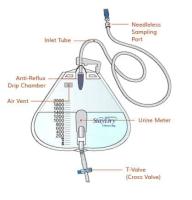 China Professional 2000ml Adult Valve Luxury Urine Bag With Anti-reflux for sale