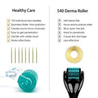 China Derma Roller 540 Needles Dermaroller Derma Roller 540 Titanium Slender Yellow Green Red Dark Hair Steel Anti Blood for sale