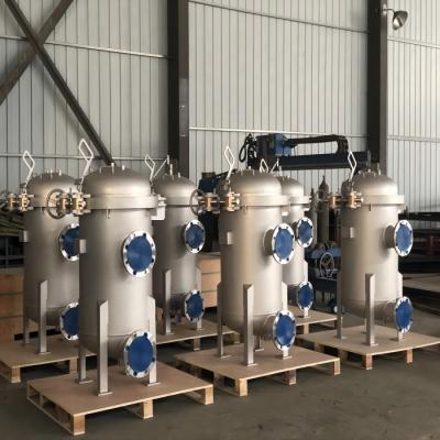 China SS304/316L Liquid Bag Filter Housing Quickly Flange Single Bag 195 Mm Diameter for sale