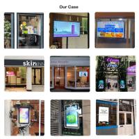 China High Brightness Window Facing Display 700-3500 Nits Super Narrow Bezel LCD Monitor 9mm Hanging Digital Signage for sale