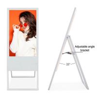 China Foldable LCD Digital Signage 1000 Nits Portable Mobile Digital Poster 32 Inch 42 Inch for sale