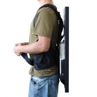 China 27 Inch 21.5 Inch Backpack With LCD Screen LCD Advertising Player Battery Outdoor Brightness HD 50000 Hours for sale