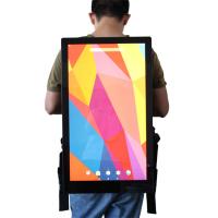 China 27 Inch 21.5 Inch Backpack With LCD Screen LCD Advertising Player Battery Outdoor Brightness HD 50000 Hours for sale