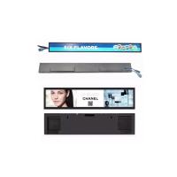 China Custom Stretched Bar LCD Display 1920x540 Multiple Size Supermarket Shelves LCD Advertising Screen for sale