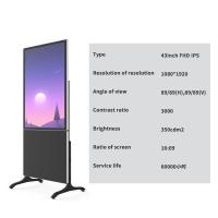 China Win7/Win8/Win10 LCD Advertising Kiosk With Wheels 43 Inch Removable Portable Mobile 128G/256G/521G for sale