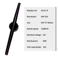 China Mini 3D Hologram Fan Display 42cm 224 LED 420x71x40mm for sale