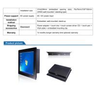 China IP67 Waterproof Open Frame LCD Monitor 12.1 Inch Resolution 1024x768 for sale