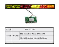 China 23 Inch LCD Panel Module Ultra Wide Thin Panel S23AJ1-LE1 1920x158 500nits LVDS TFT Bar LCD for sale