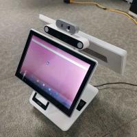 China Attendance Machine LCD Digital Signage 13.3 Inch Time Attendance Dual Screen Pos System Android Face Recognition for sale