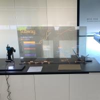 China 49 Inch OLED Digital Signage 1920x1080 Transparent Video Display Double Side for sale