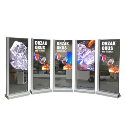 China 55 Inch OLED Digital Signage Floor Standing Multi Touch Display Double Side for sale