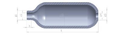China K Type Gas Storage Tank 50L 15MPa for Lab Chemical Industry for sale