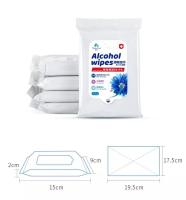 China Skin Cleansing Alcohol Wet Wipes / 75% Isopropyl Alcohol Wipes for sale