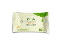 China Disposable Olive Essence Portable Baby Wet Wipes Without Alcohol for sale
