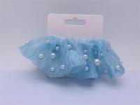 China 5cm Polyester Children's Hair Accessories with Pearl Accents - Multicolor Elastic Scrunchies for Girls for sale