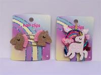 China Richstar Children's Hair Accessories - Unicorn Star Alligator Clips 100pcs MOQ with Multiple Designs for sale
