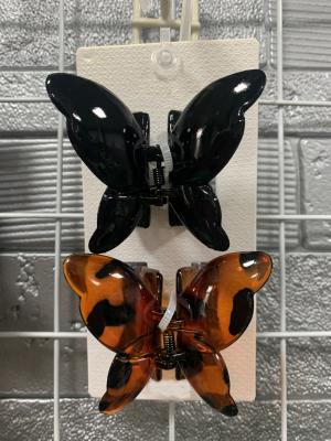 China RICHSTAR Medium Butterfly Claw Clips - Lightweight Plastic Hair Clamps in Candy Colors for sale
