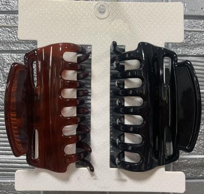 China RICHSTAR Large Claw Hair Clip for Thick Hair - Black & Brown Plastic Hair Accessories with 45-Day Delivery for sale