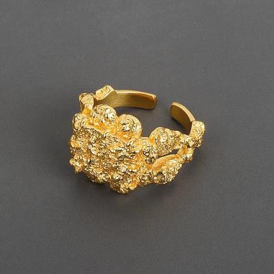 China Fancy Ladies Ring 18K Gold Plated Copper Jewelry - 20g Weight, Brilliant Stone Cut, Adjustable Size for sale