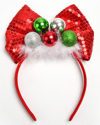 China RICHSTAR Holiday Hair Accessories - 3 Size Options in Red, Green, Gold, Silver Colors with Rhinestone & Glitter Designs for sale