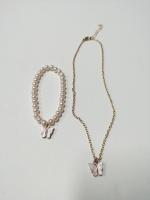 China RICHSTAR Children's Butterfly Necklace - Silver Heart Design, Small or Custom Sizes, Lightweight Jewelry for sale