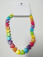 China RICHSTAR Multicolor Heart Beaded Bracelet - Children's Custom Jewelry in Small or Custom Sizes with Silver & Acrylic Materials for sale