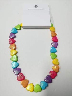 China RICHSTAR Multicolor Heart Beaded Bracelet - Children's Custom Jewelry in Small or Custom Sizes with Silver & Acrylic Materials for sale