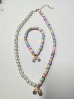China Durable Children's Jewelry Set with Lightweight Pearl Necklace - Silver & Acrylic Materials, Custom Sizes Available for sale