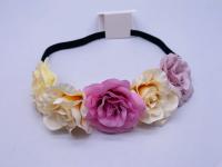 China RICHSTAR Flower Hair Accessory - Handmade Fabric Hair Tie with Elastic Band for Adults & Children for sale